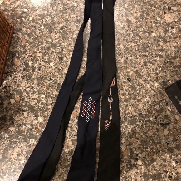 Accessories | Vintage6s Linen Ties Wembroidery Like New | Poshmark